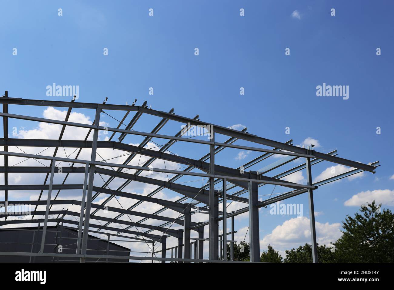 Commercial building, trade hall under construction Stock Photo - Alamy