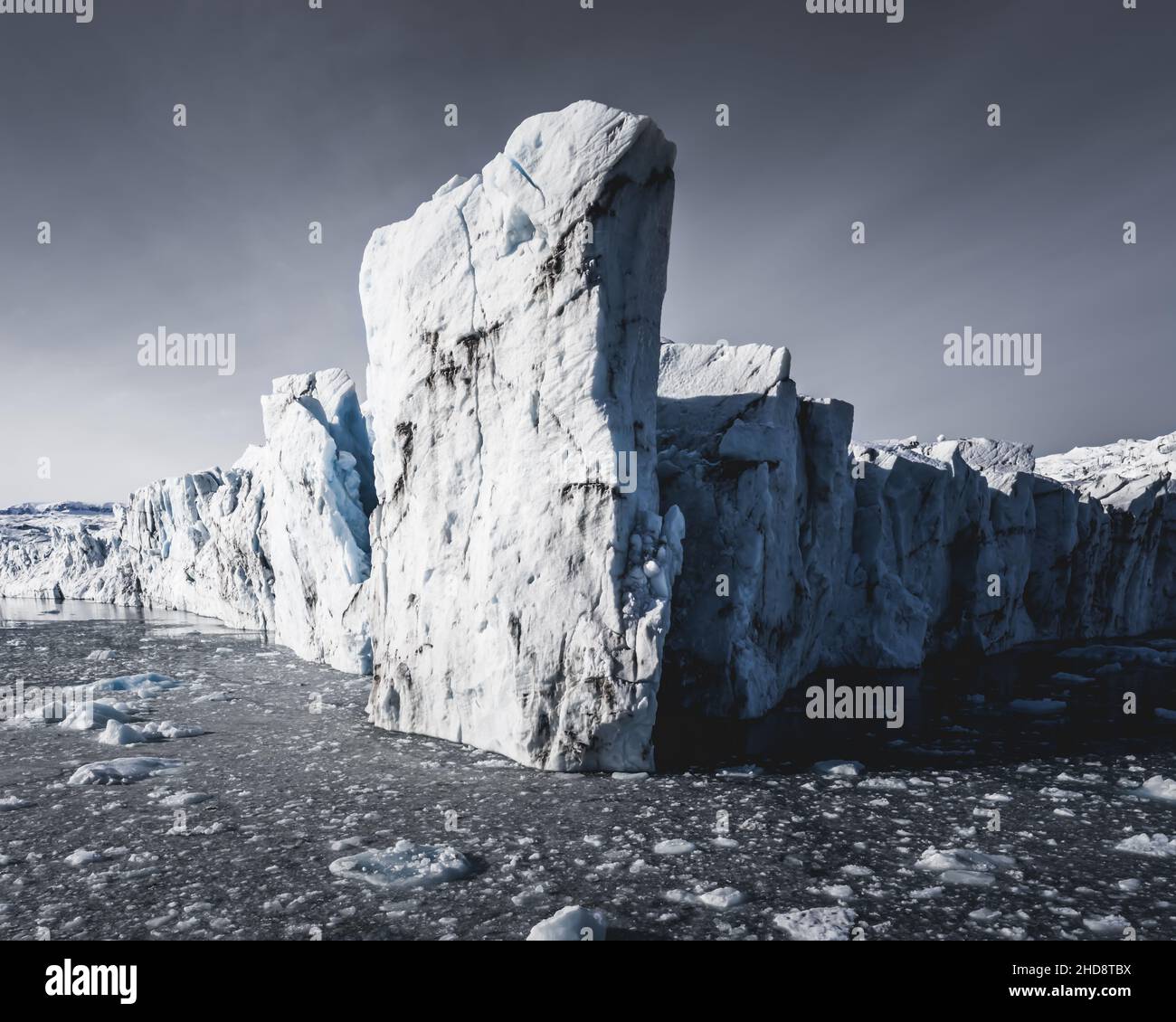 Aerial view of an iceberg on an ocean Stock Photo - Alamy