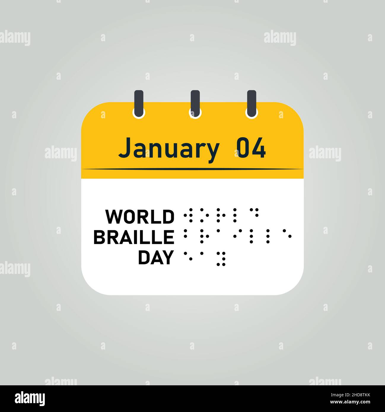 Vector illustration on the theme of World Braille Day on January 4th ...
