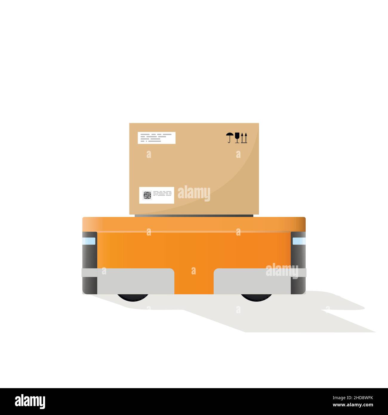 Automated guided vehicle for transporting goods in a warehouse ...