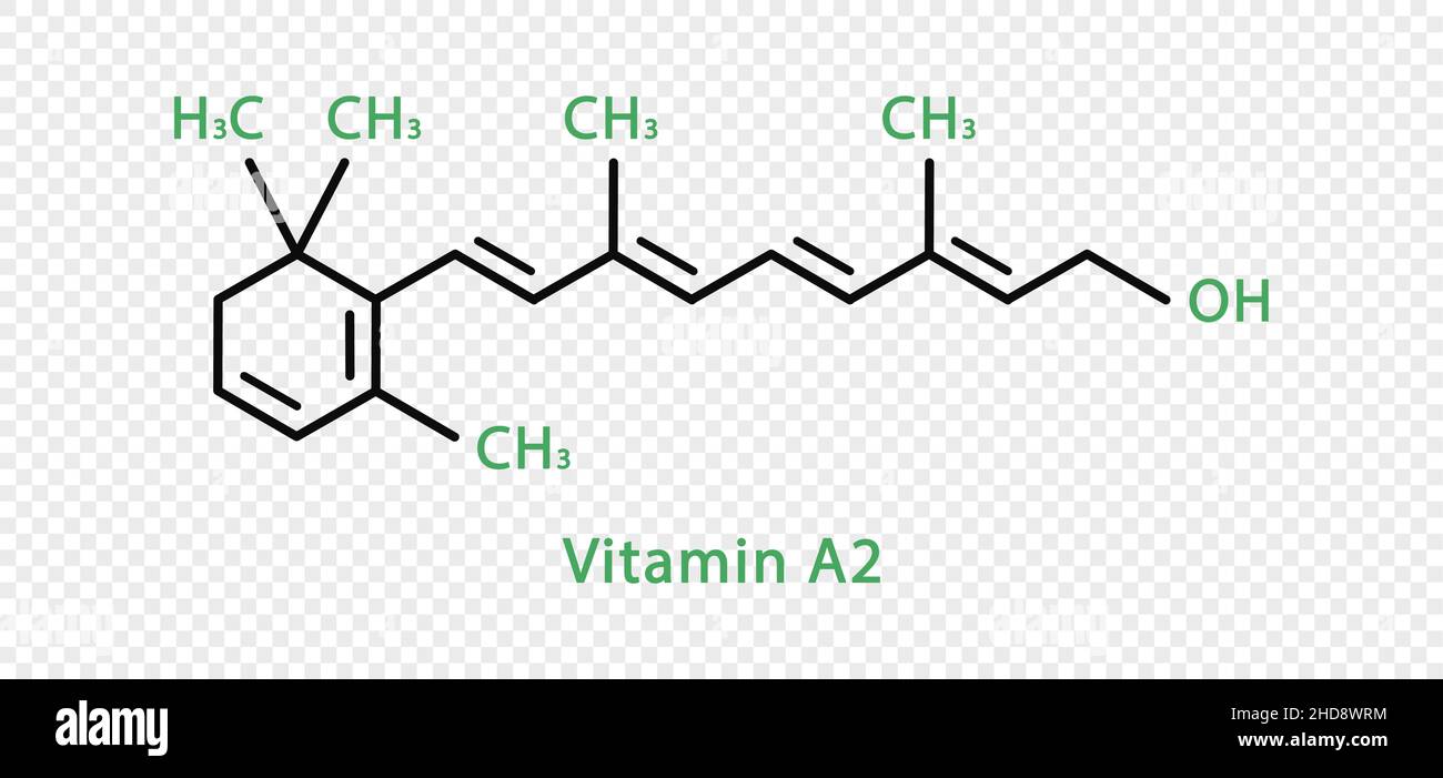 Vitamin A2 chemical formula. Vitamin A2 structural chemical formula ...