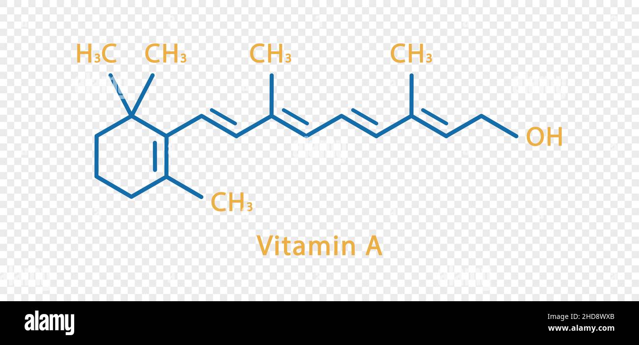 Vitamin A chemical formula. Vitamin A structural chemical formula ...