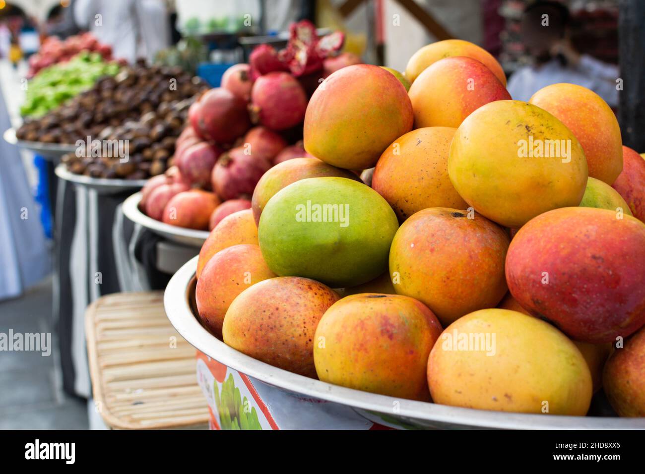 local market Selling fruits and nuts Stock Photo - Alamy
