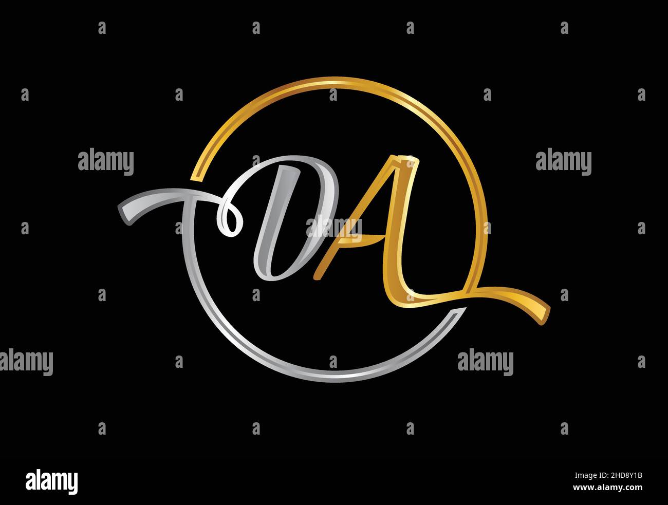 Initial Letter D A Logo Design Vector. Graphic Alphabet Symbol For ...