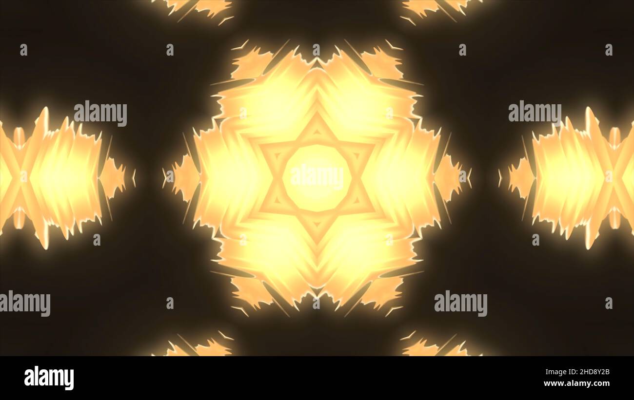 Abstract animation with hand drawn geometric kaleidoscope pattern ...