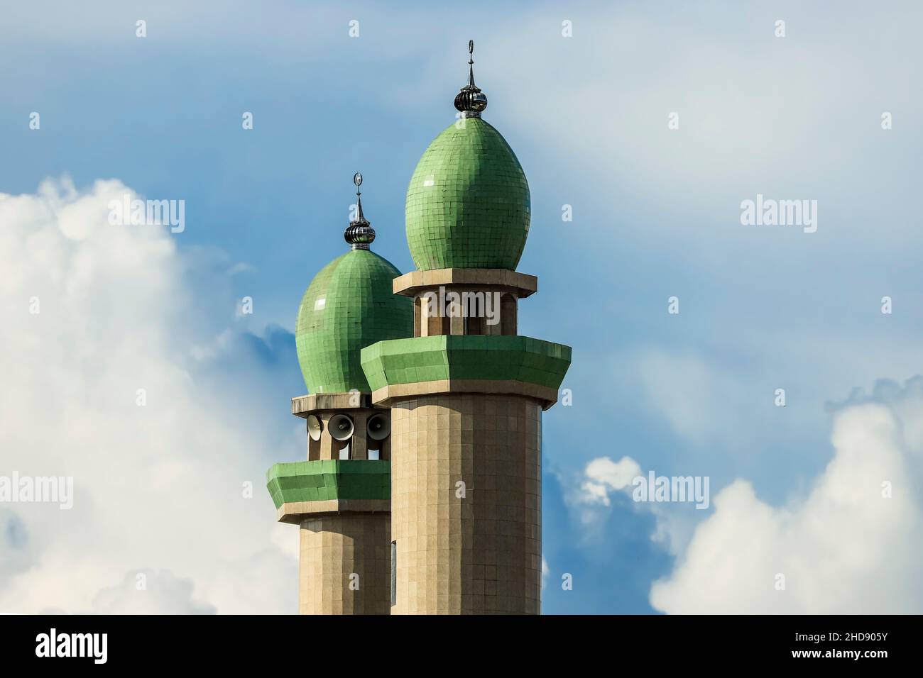 Minarets of the Masjid Agung Rantepao mosque in the centre of this ...