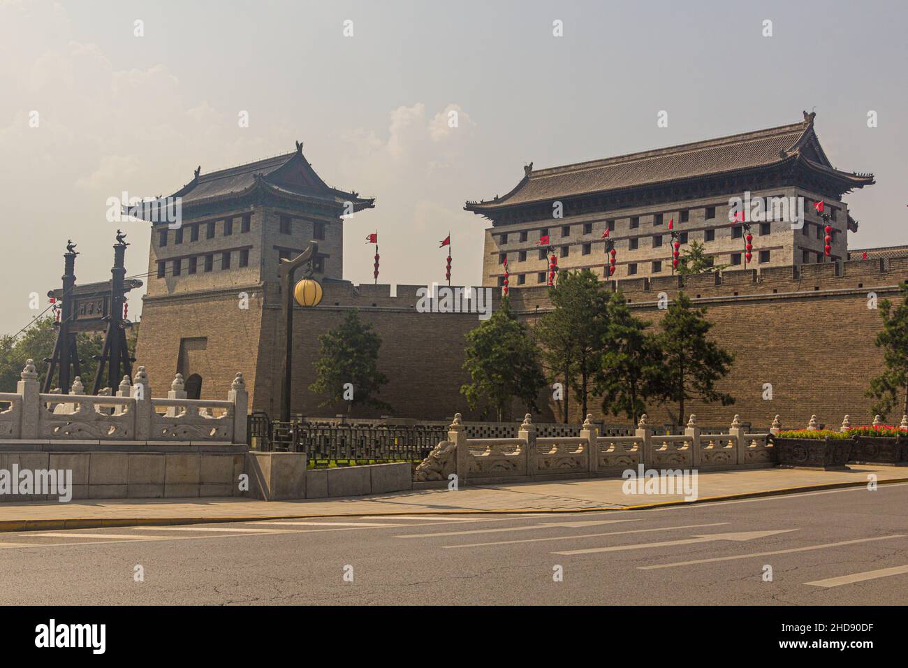 South Gate of the City walls of Xi'an, China Stock Photo - Alamy