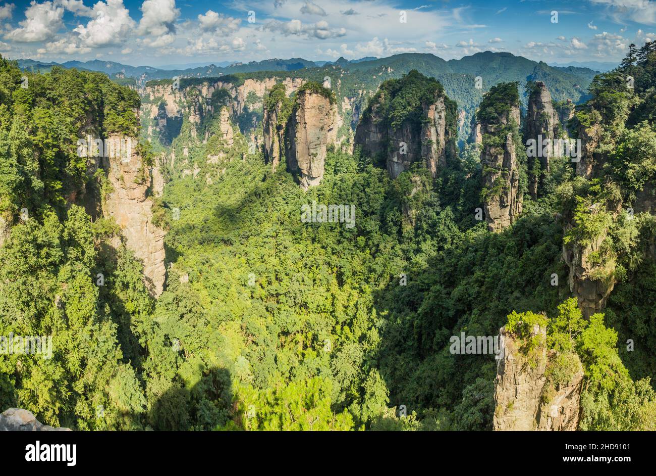 Pinnacles in Zhangjiajie National Forest Park in Hunan province, China ...