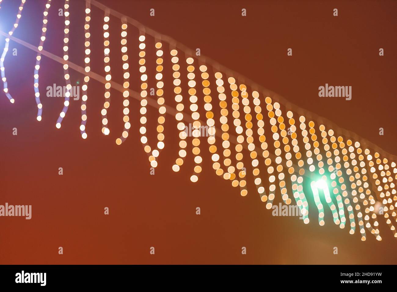 Colorful christmas lights holiday background, bright light bulb Stock ...