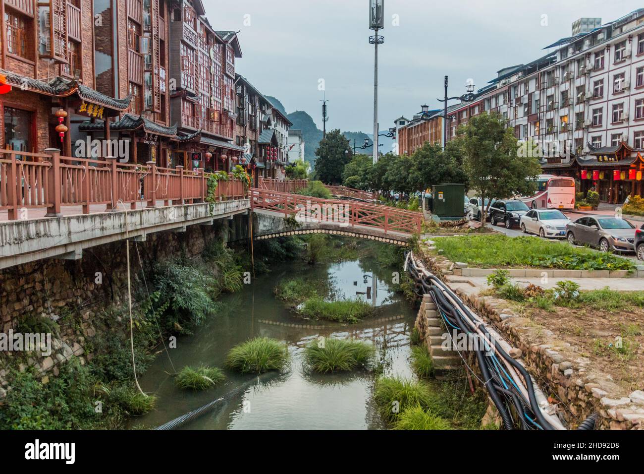 WULINGYUAN, CHINA - AUGUST 9, 2018: View of a stream in Wulinguyuan ...
