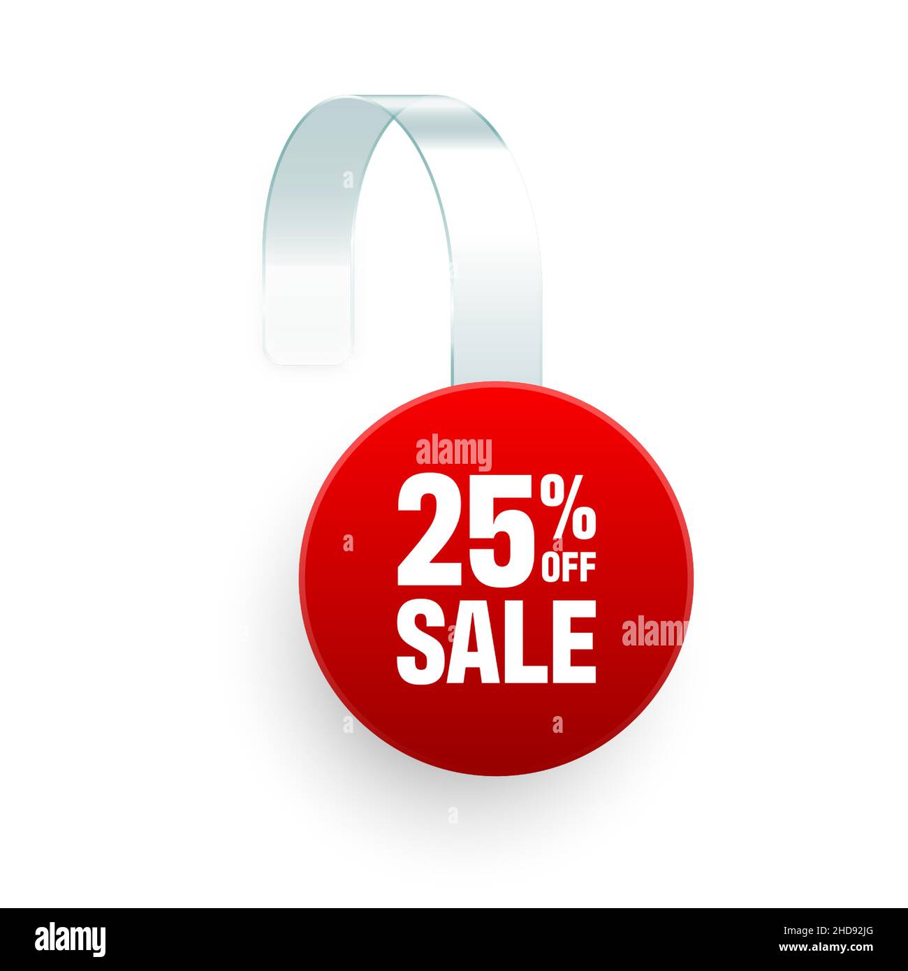 Supermarket promotional wobbler isolated on white background. Realistic ...