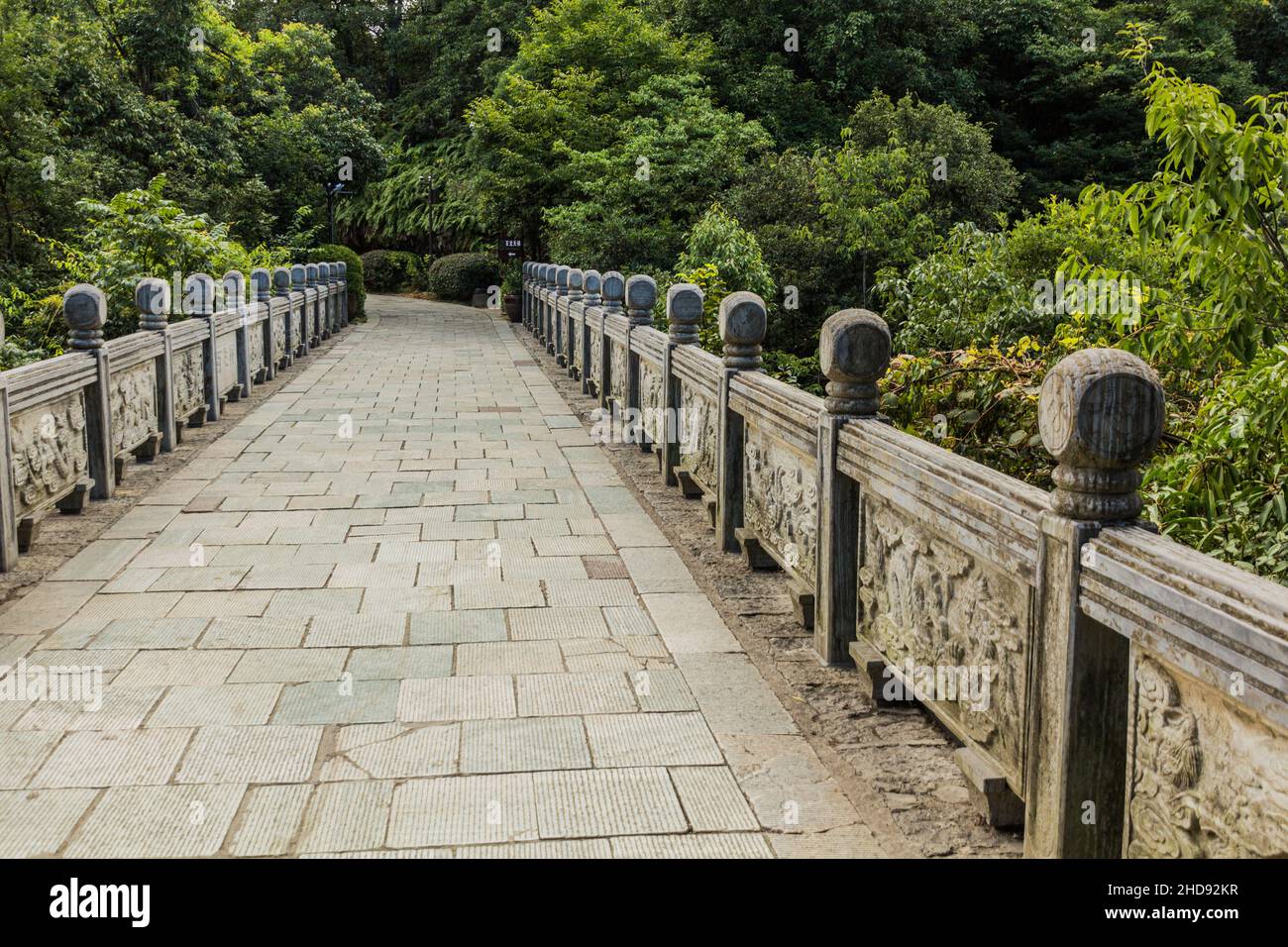 Walking path in Zhangjiajie National Forest Park in Hunan province ...