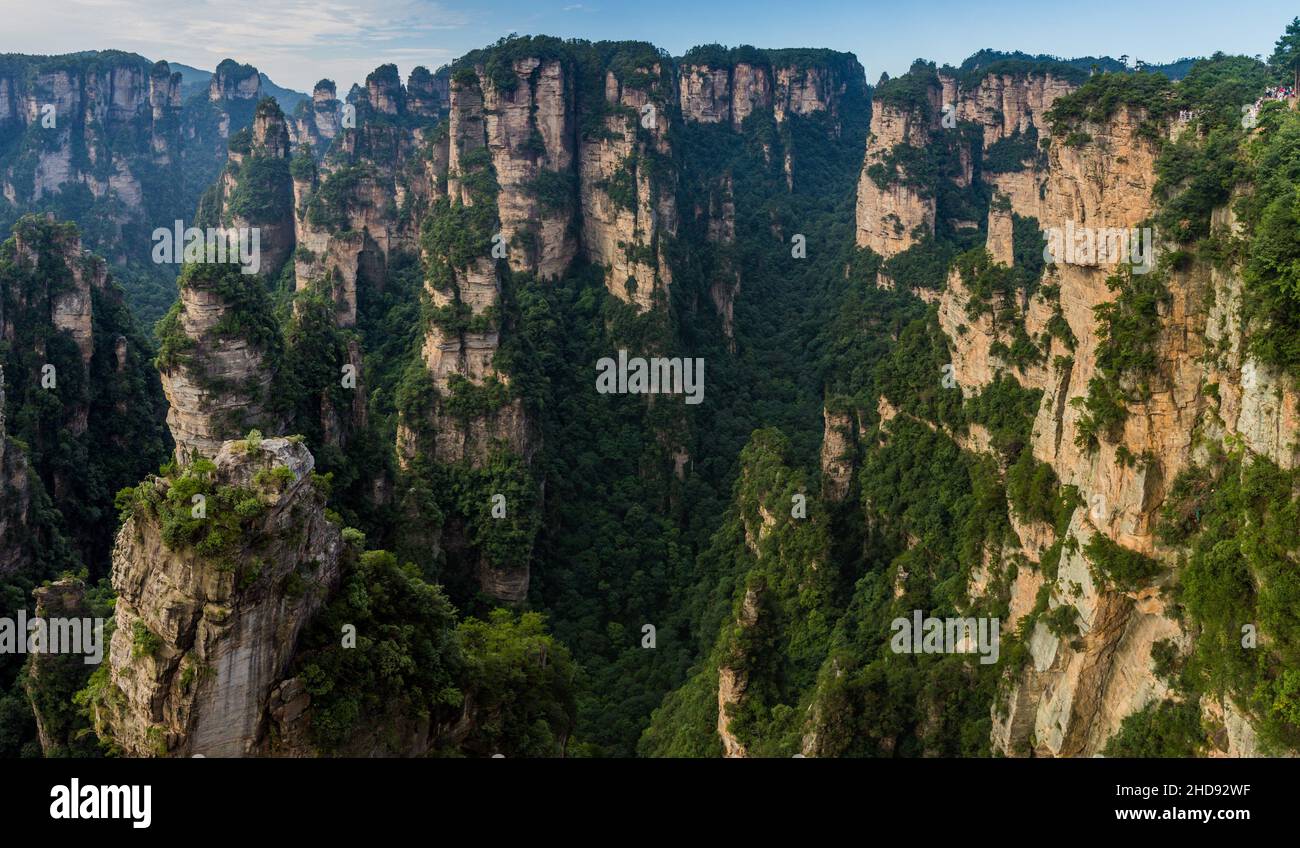 Sandstone pillars of Wulingyuan Scenic and Historic Interest Area in ...