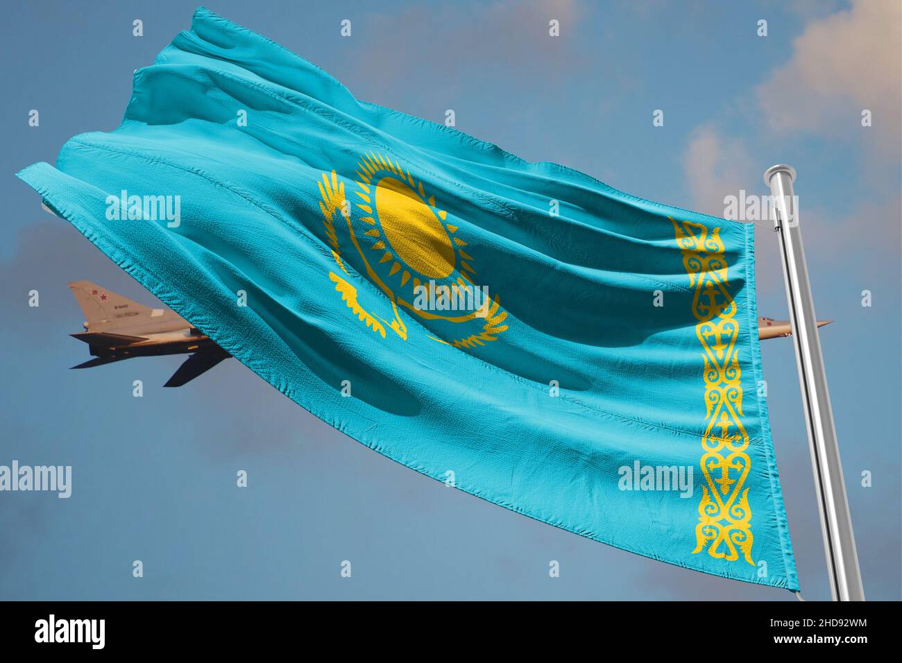 flag of kazakhstan Mass protests in Kazakhstan. flag of kazakhstan ...