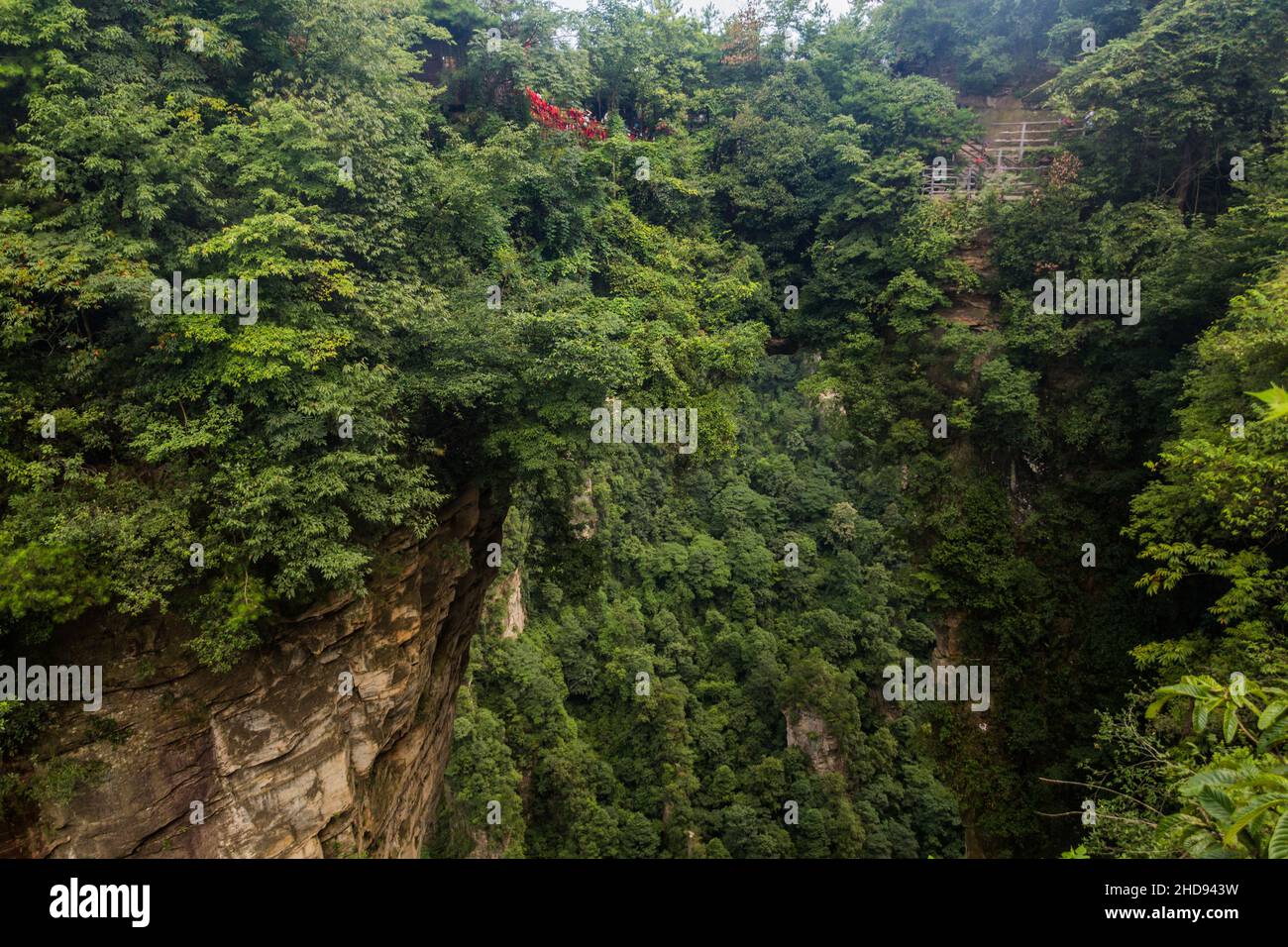 Natural rock bridge in Wulingyuan Scenic and Historic Interest Area in ...