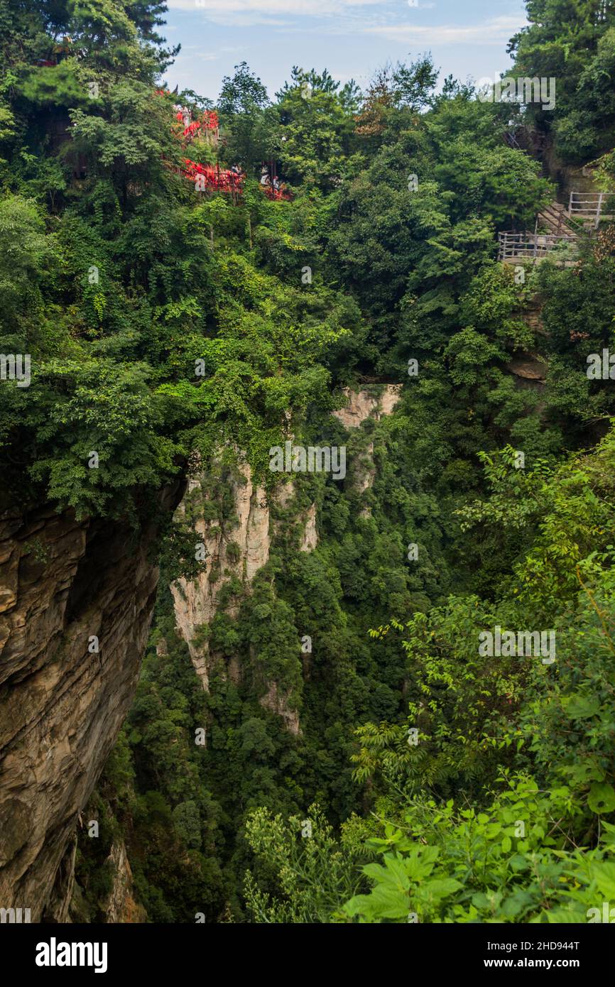 Natural rock bridge in Wulingyuan Scenic and Historic Interest Area in ...
