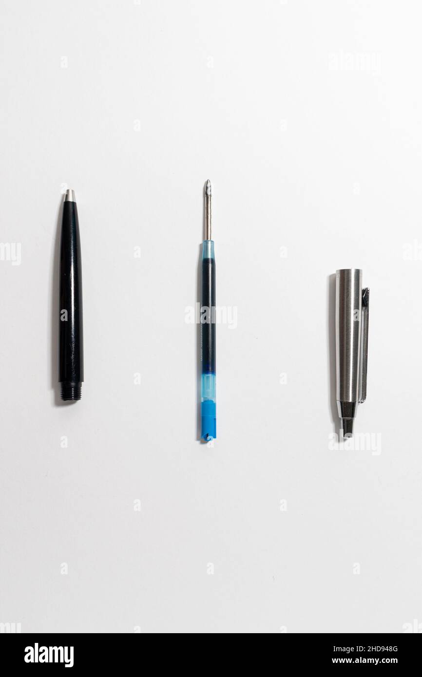 Blue Pen on white board Stock Photo - Alamy