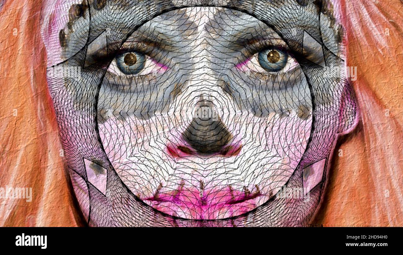The face of a woman networking Stock Photo - Alamy