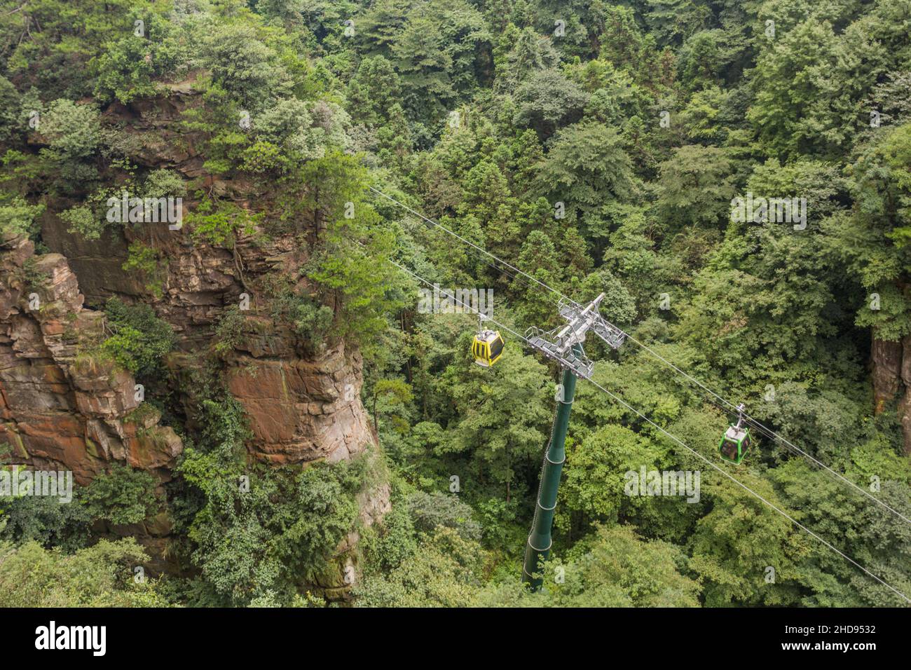 Yangjiajie cable car in Wulingyuan Scenic and Historic Interest Area in ...