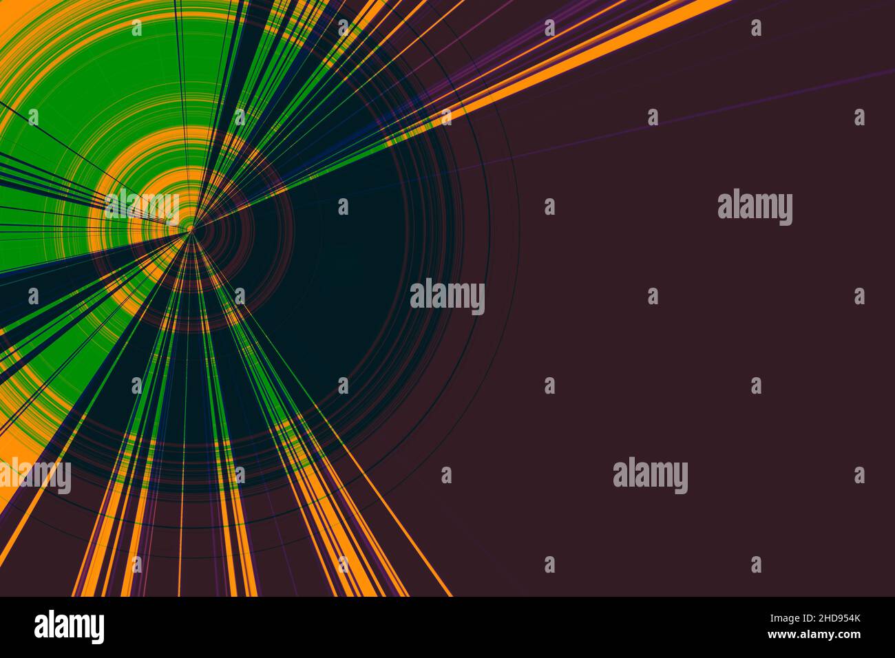 An abstract illustration of yellow strips moving to infinity Stock ...