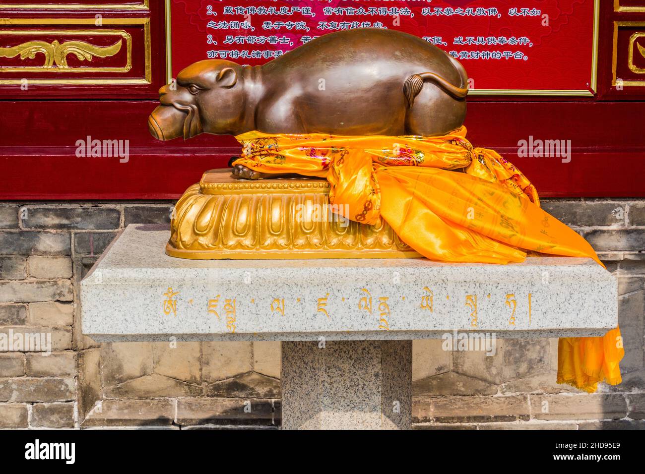 XI'AN, CHINA - AUGUST 5, 2018: Tibetan Buddhist rat in Guangren Lama ...
