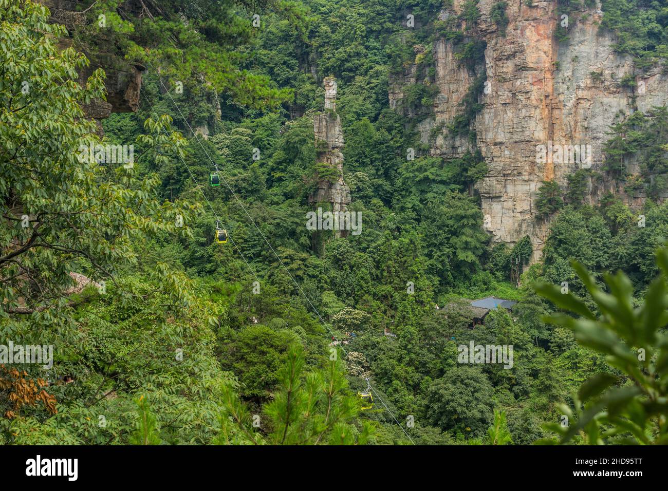 Yangjiajie cable car in Wulingyuan Scenic and Historic Interest Area in ...