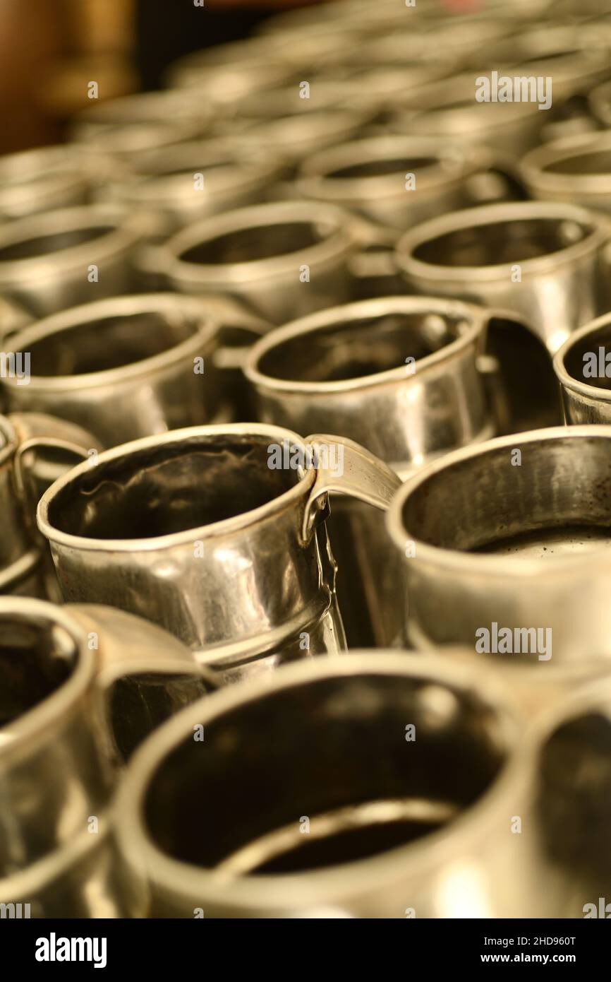 Closeup of old filters for Turkish coffee in Antigua cafeteria in Los ...