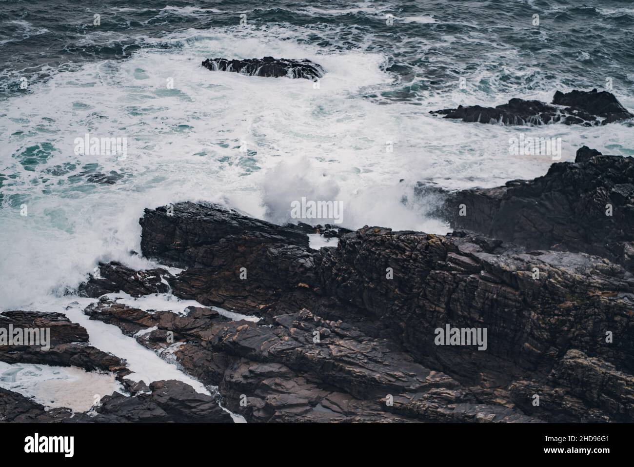 Strong sea waves hitting rocky hi-res stock photography and images - Alamy