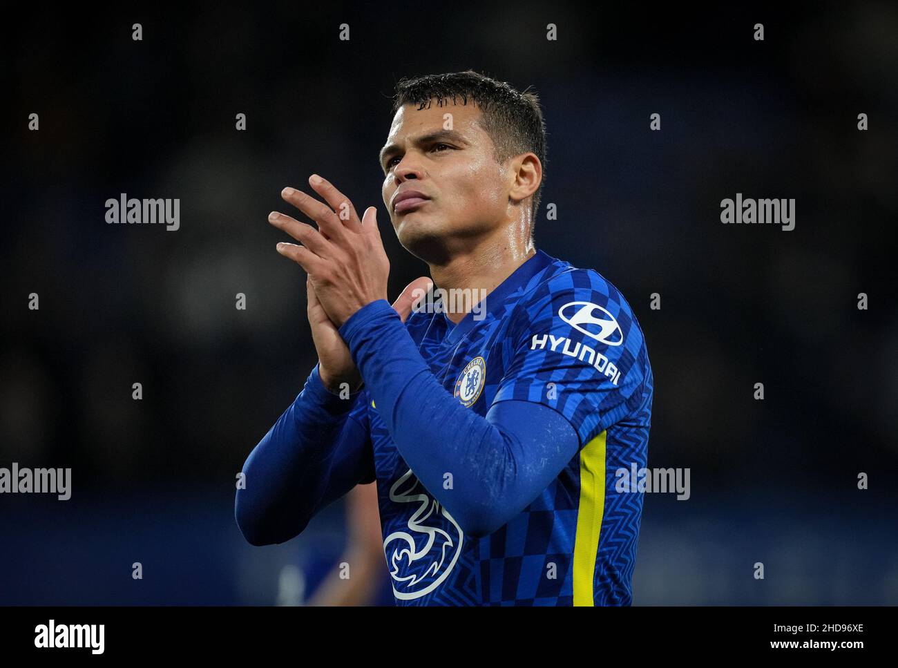 London, UK. 02nd Jan, 2022. Thiago Silva of Chelsea during the Premier ...