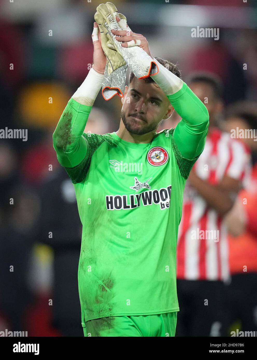 Brentford, UK. 29th Dec, 2021. Goalkeeper Alvaro Fernandez (on loan from Huesca) of Brentford ...