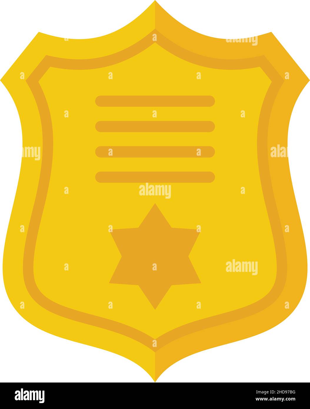 Prosecutor gold emblem icon. Flat illustration of prosecutor gold ...