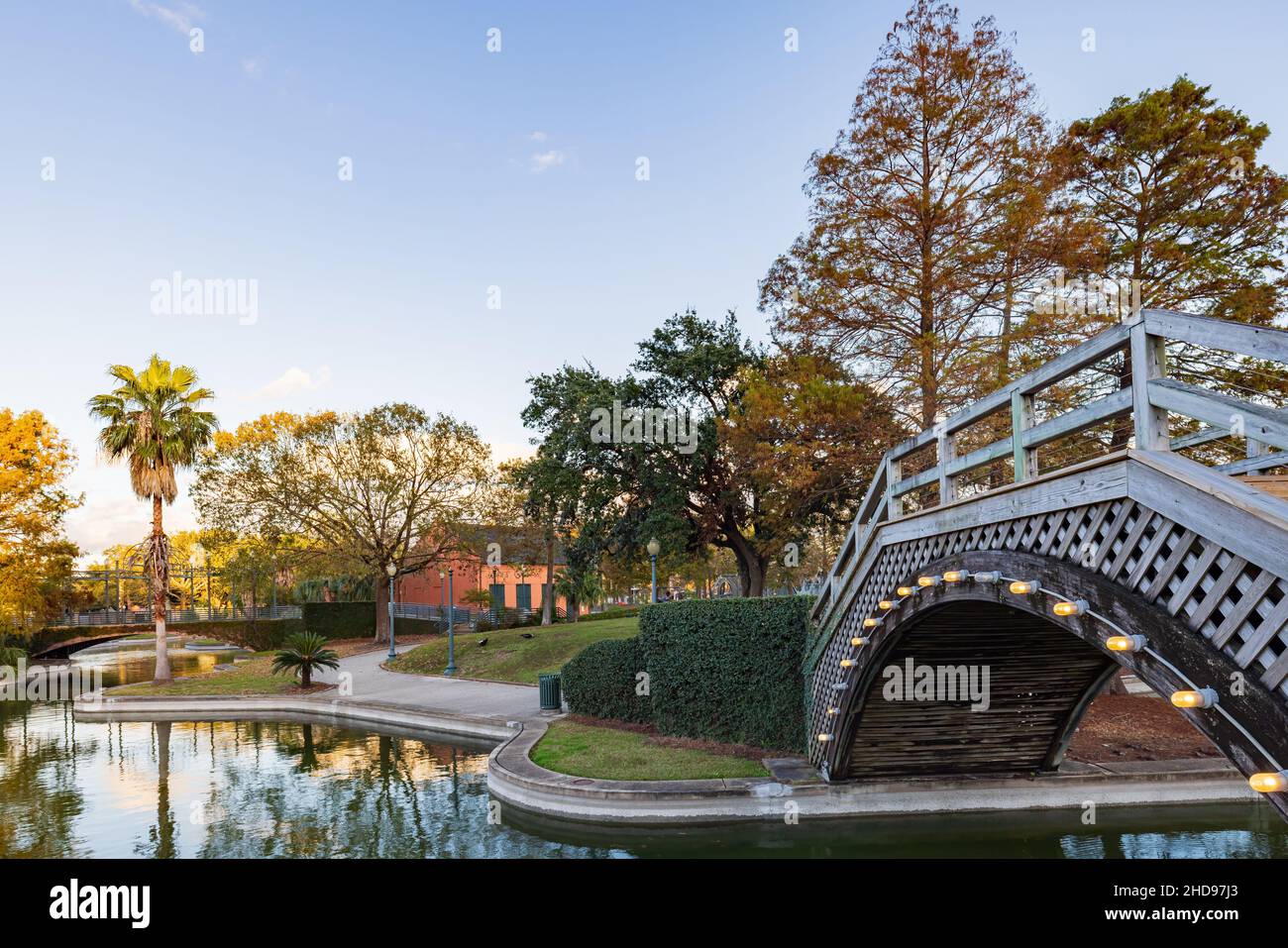Afternoon view of the Louis Armstrong Park at New Orleans, Louisiana ...