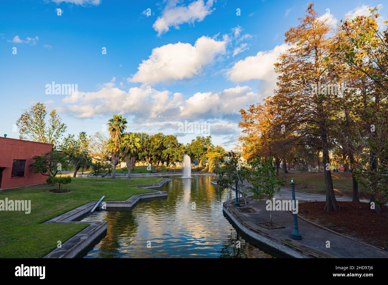 Afternoon view of the Louis Armstrong Park at New Orleans, Louisiana ...