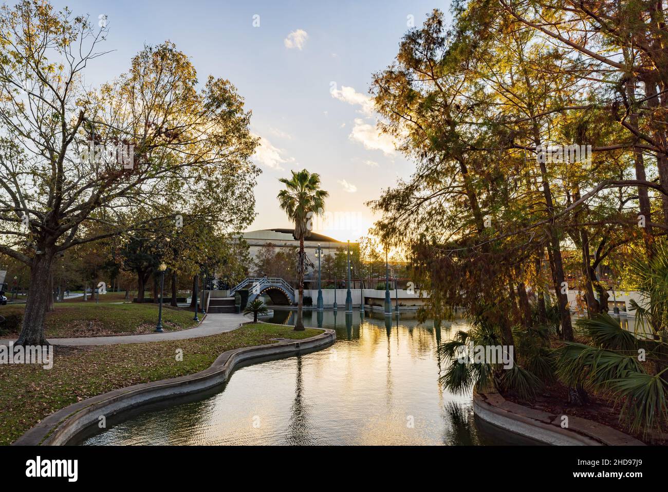 Afternoon view of the Louis Armstrong Park at New Orleans, Louisiana ...
