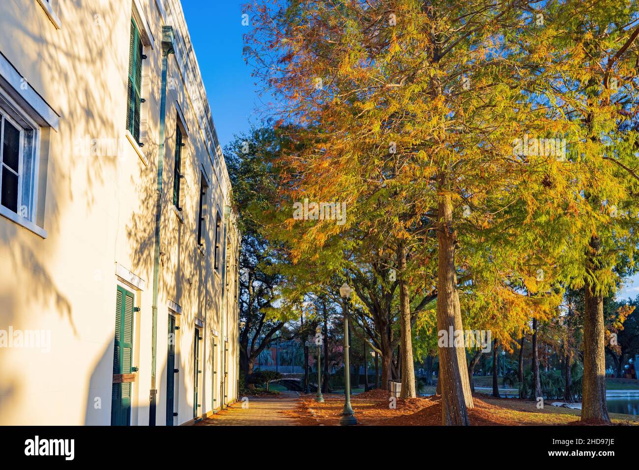 Afternoon view of the Louis Armstrong Park at New Orleans, Louisiana ...