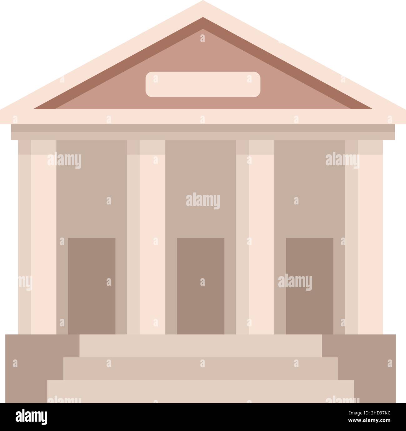 Judge building icon. Flat illustration of judge building vector icon ...