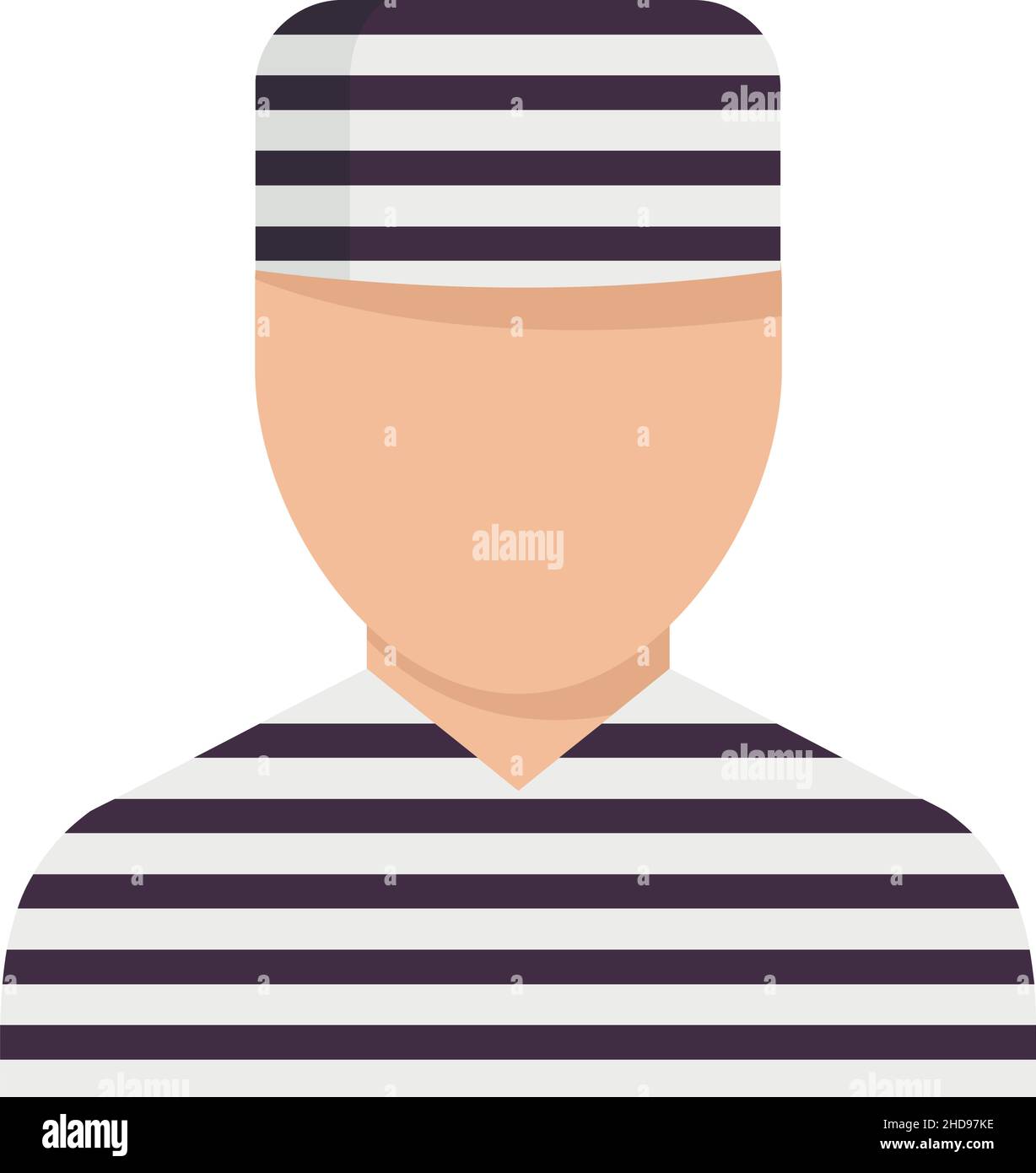 Prison man icon. Flat illustration of prison man vector icon isolated ...