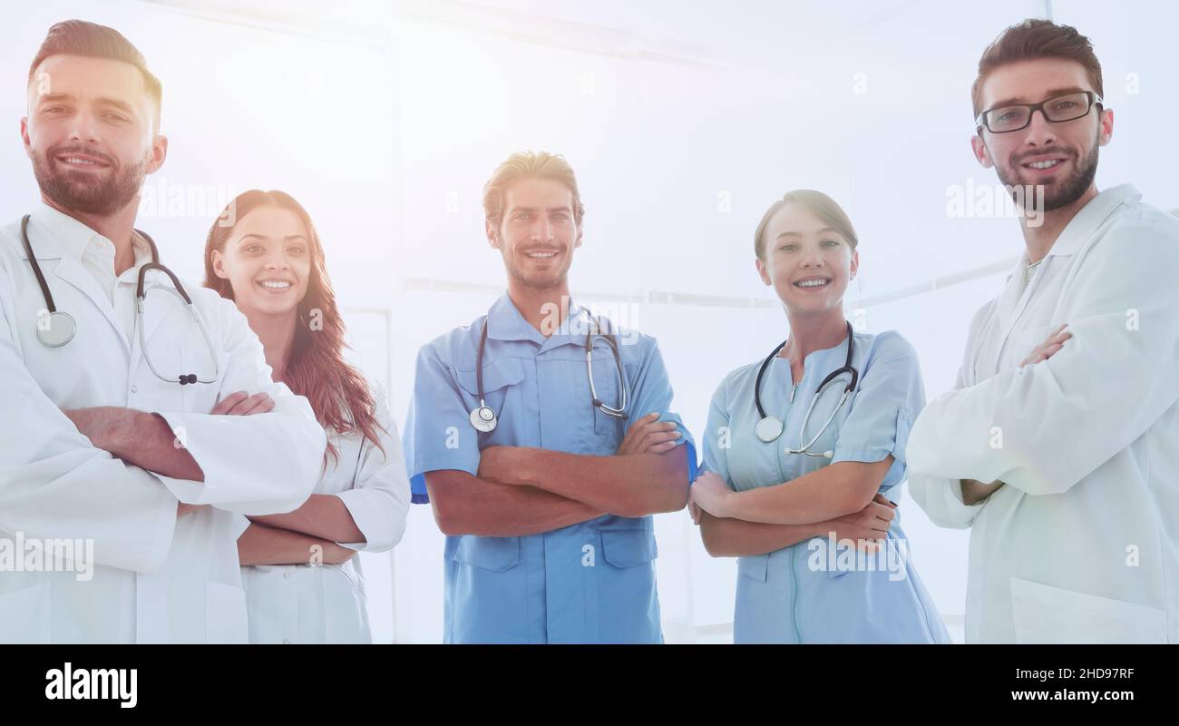 portrait of the leading members of the medical center Stock Photo - Alamy