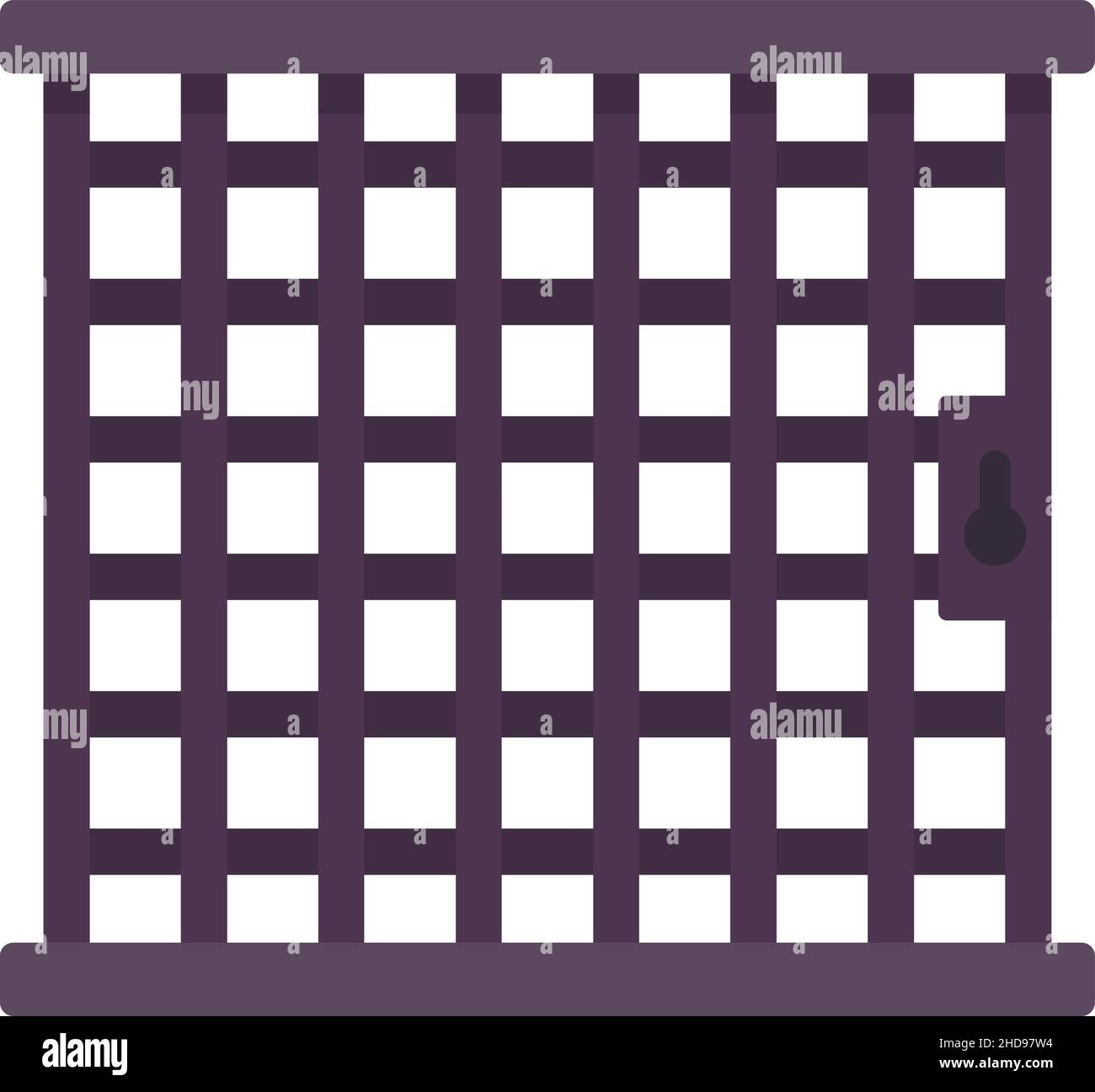 Prison bar gate icon. Flat illustration of prison bar gate vector icon ...