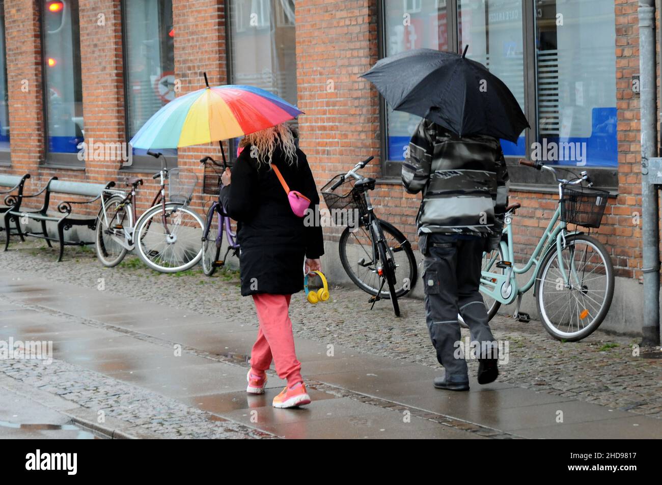 Copenhagen/Denmark./04 Januaryr 2022/Rainy weather in danish capital ...