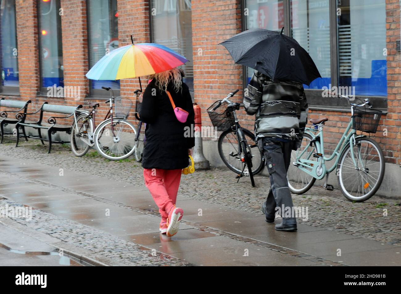 Copenhagen/Denmark./04 Januaryr 2022/Rainy weather in danish capital ...