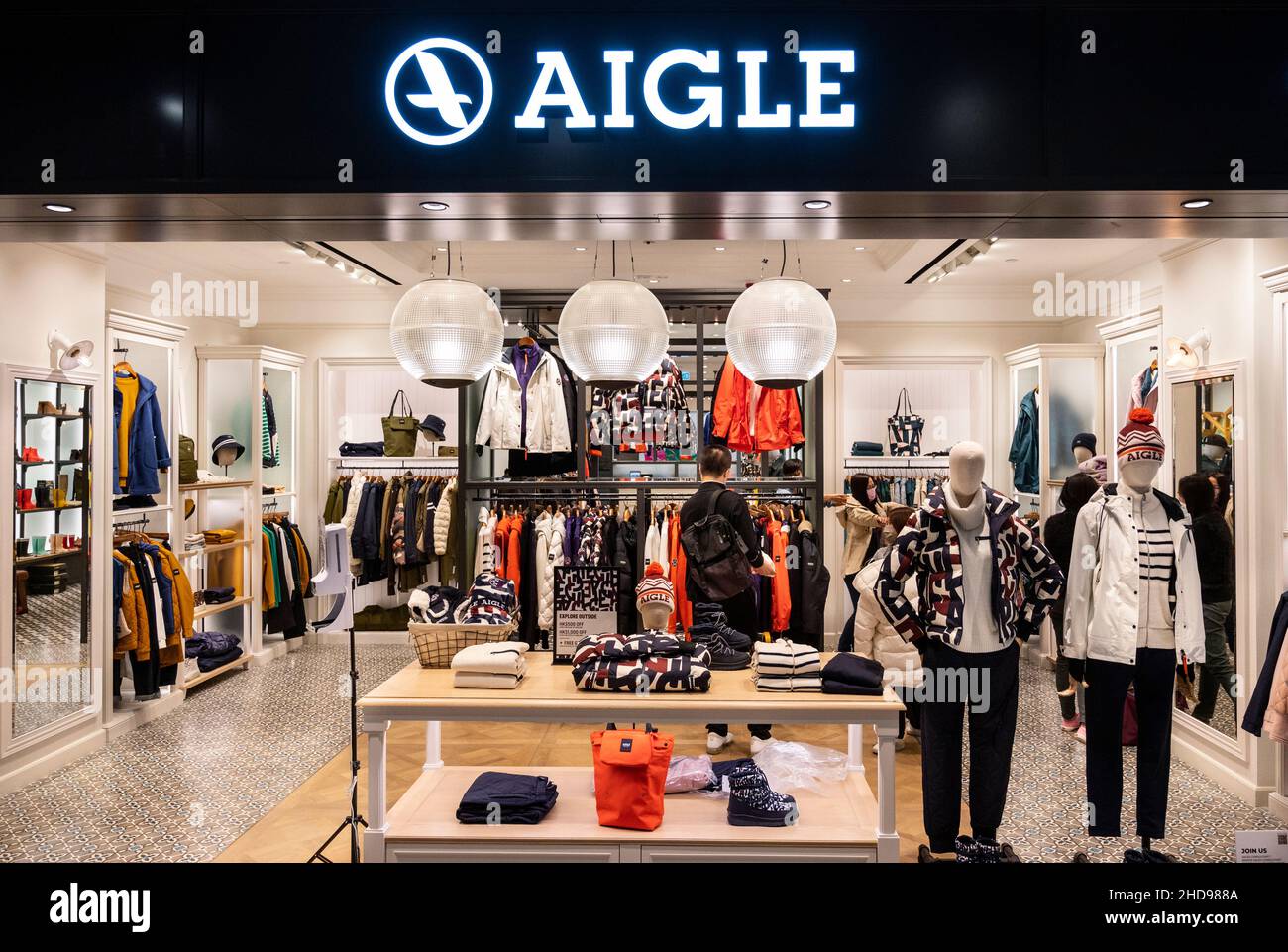 French fashion brand Aigle store seen in Hong Kong Stock Photo - Alamy