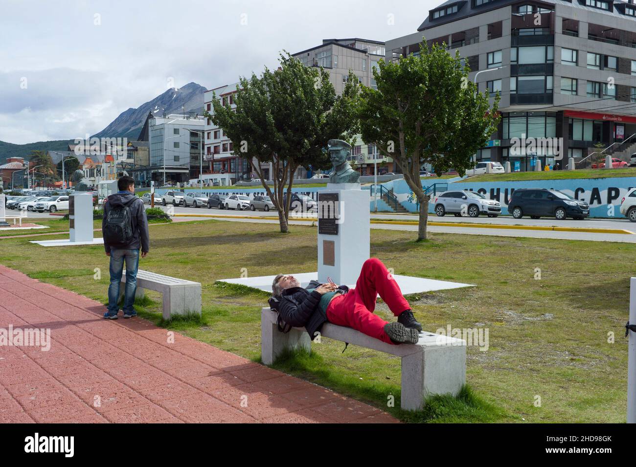 Street in Ushuaia, Tierra del Fuago, Argentina. Depature point for ...