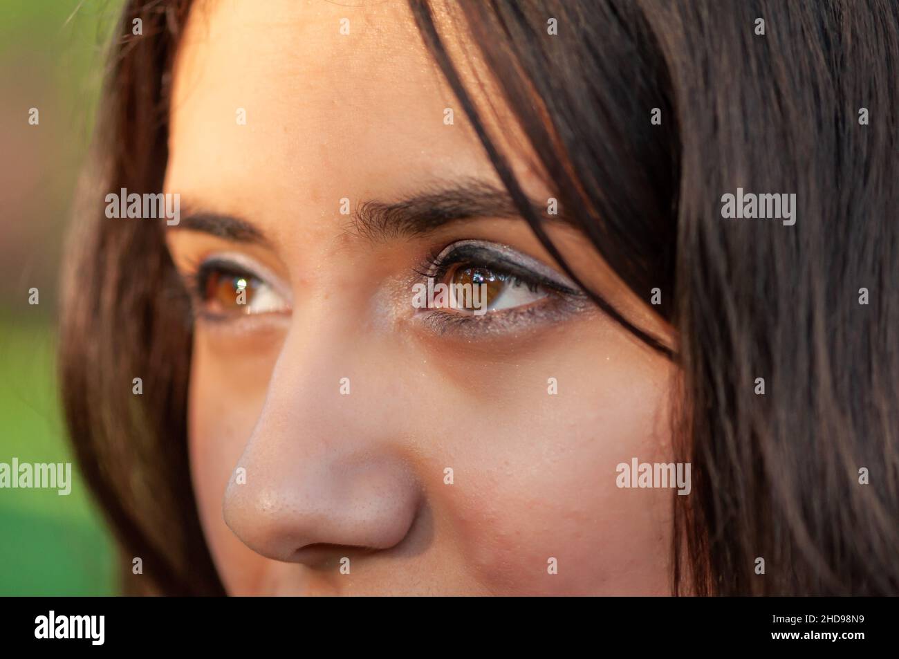 Timisoara, Romania - April 23, 2016: Close-up portrait of a girl with ...