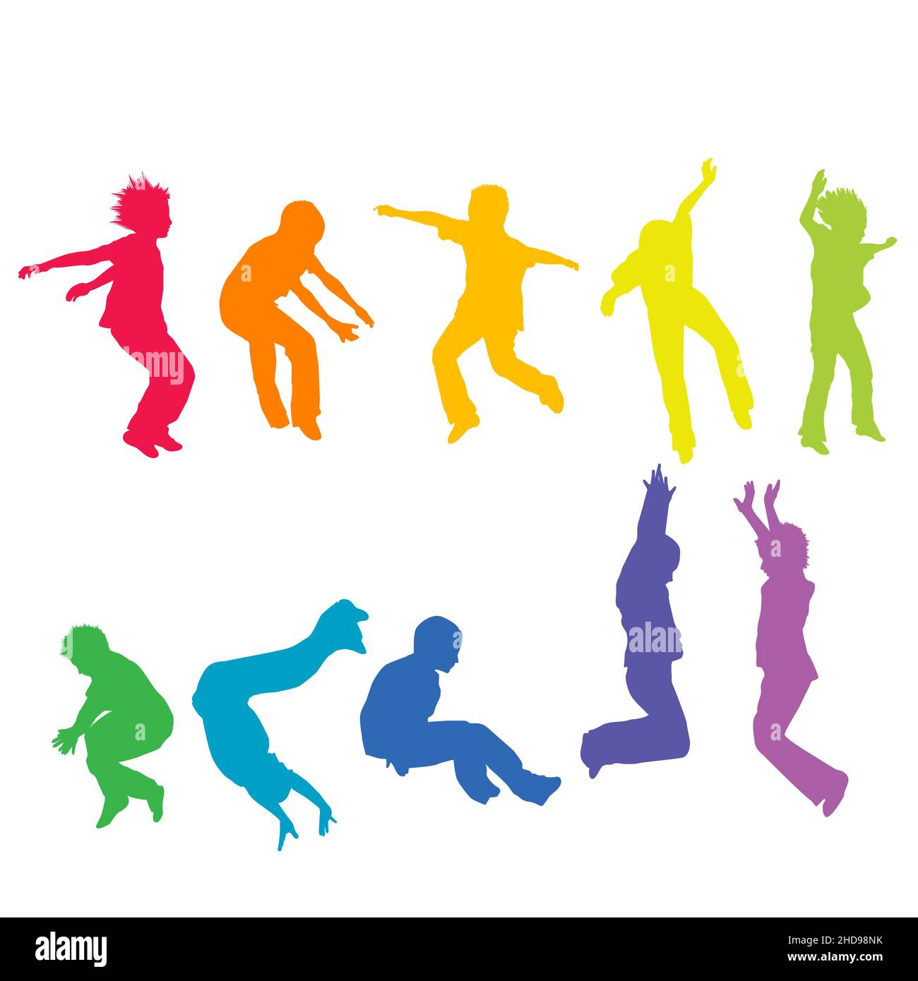 Colorful Youth Silhouette