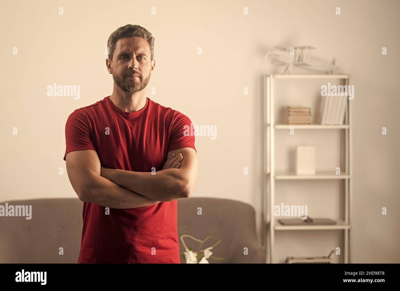 adult man feel confident crossed hands, confidence Stock Photo - Alamy
