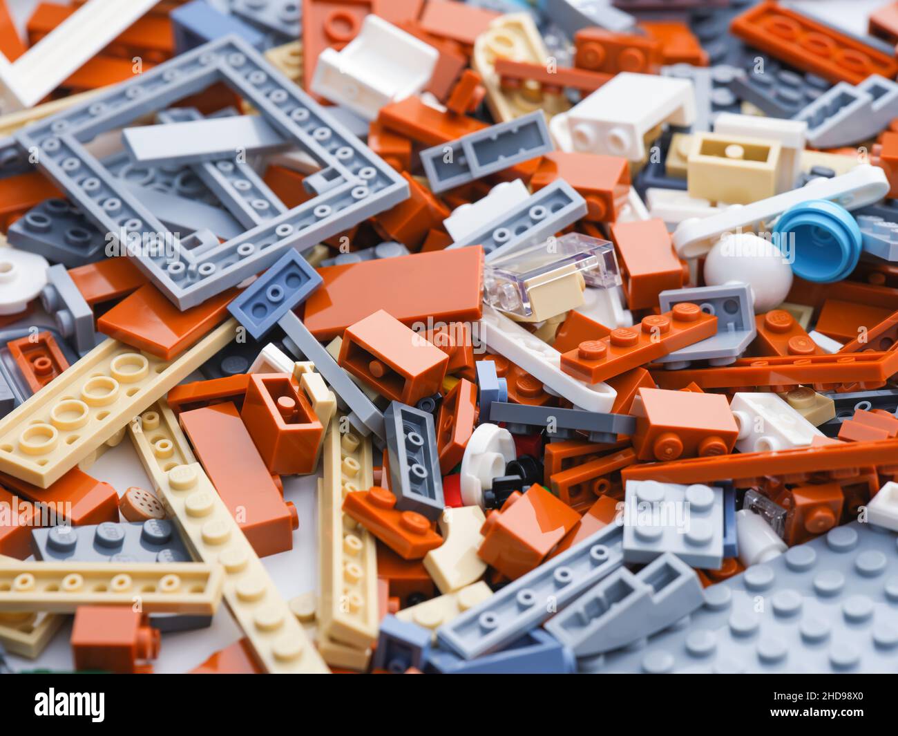 Lego brick pile hi-res stock photography and images - Alamy