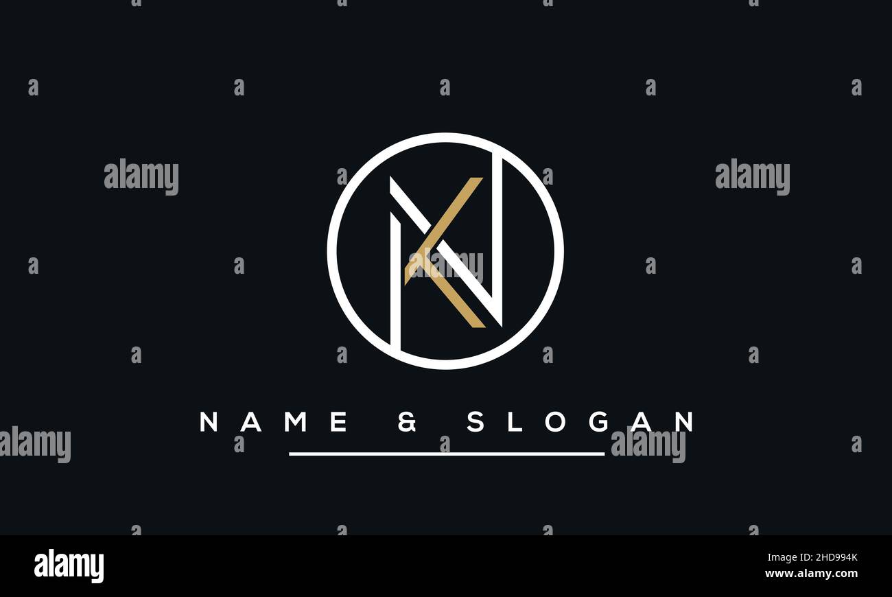 Kn initials logo hi-res stock photography and images - Alamy