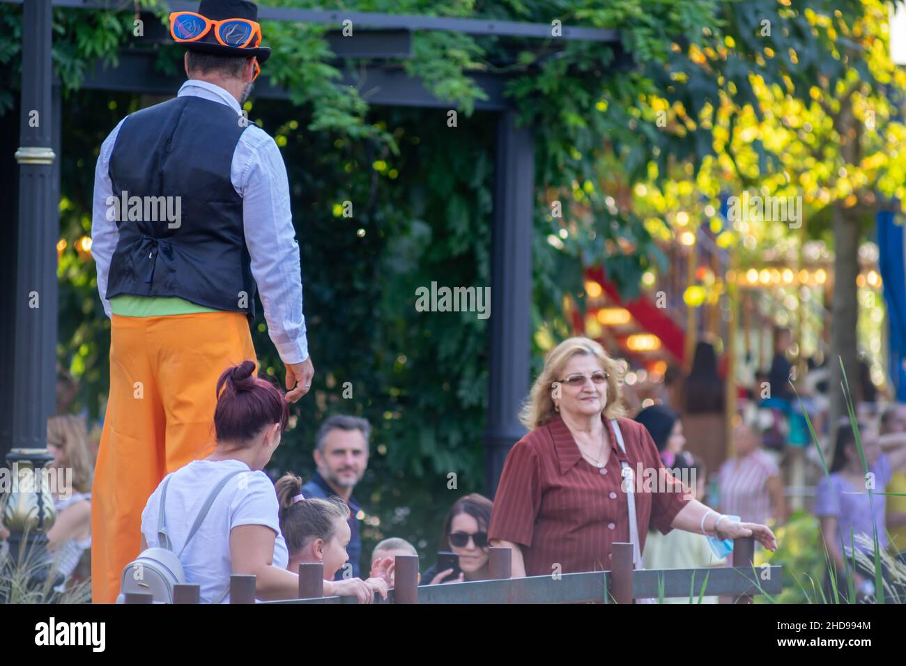 Timisoara, Romania - September 05, 2021: Man dressed as a clown and ...