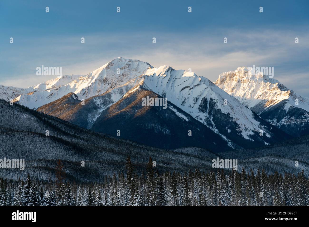 Mountain scenic in winter in Banff National Park, Alberta, Canada Stock ...